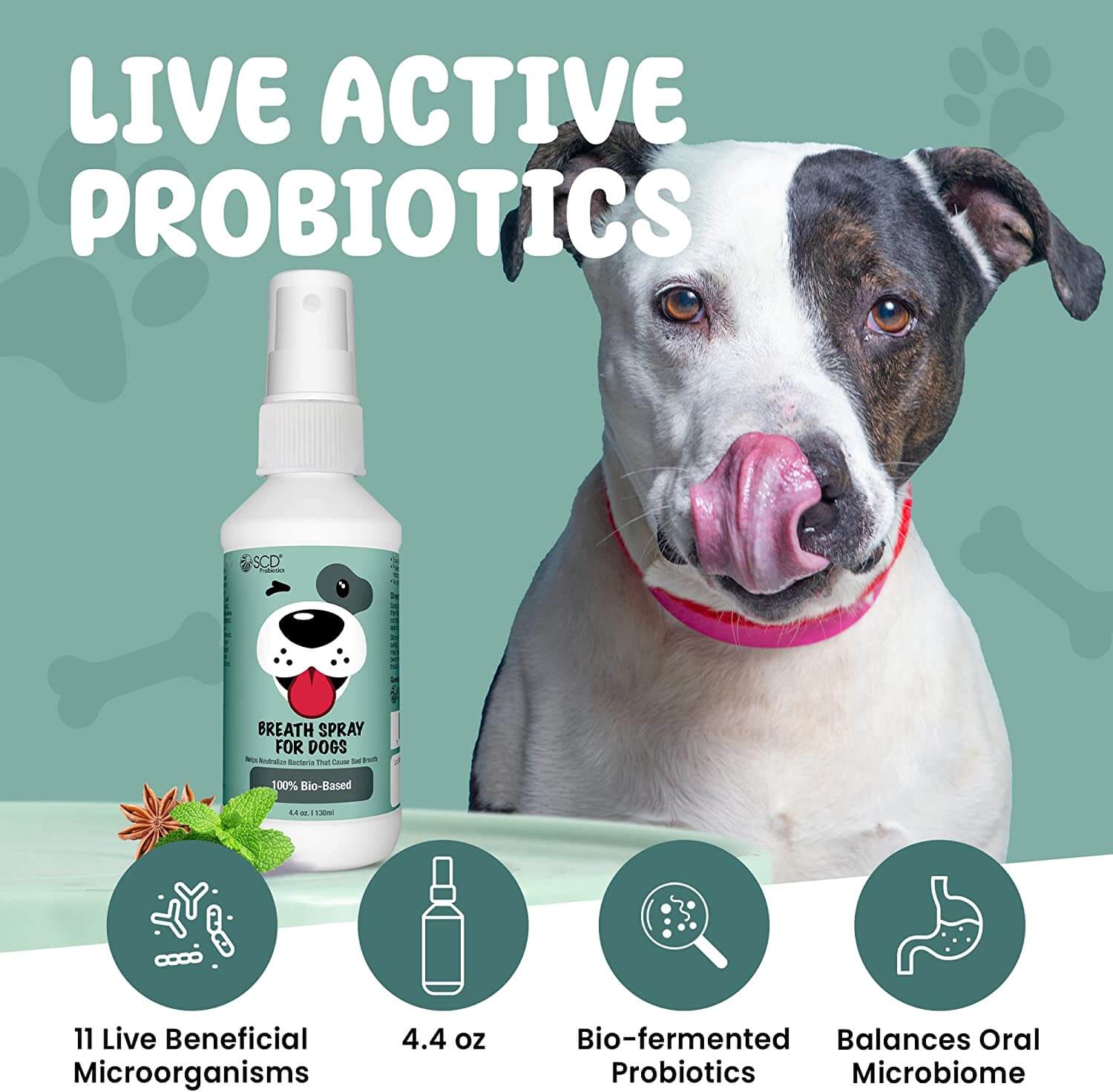 SCD Probiotics Breath Spray for Dogs - 4.4 fl.oz.